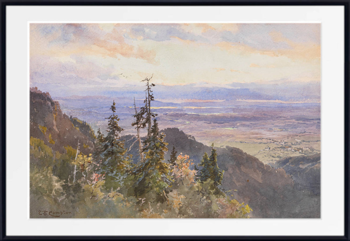 Edward Compton Print, Benediktenwand (Schlehdorf and Lake Kochel ...