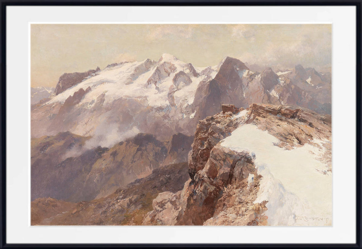 Edward Compton Print, View of the Marmolada from Piz Boè (1917 ...
