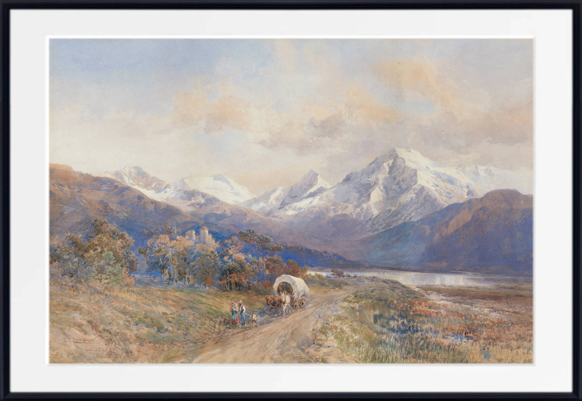 Edward Compton Print, View of the Ortler from St. Valentin (1889 ...
