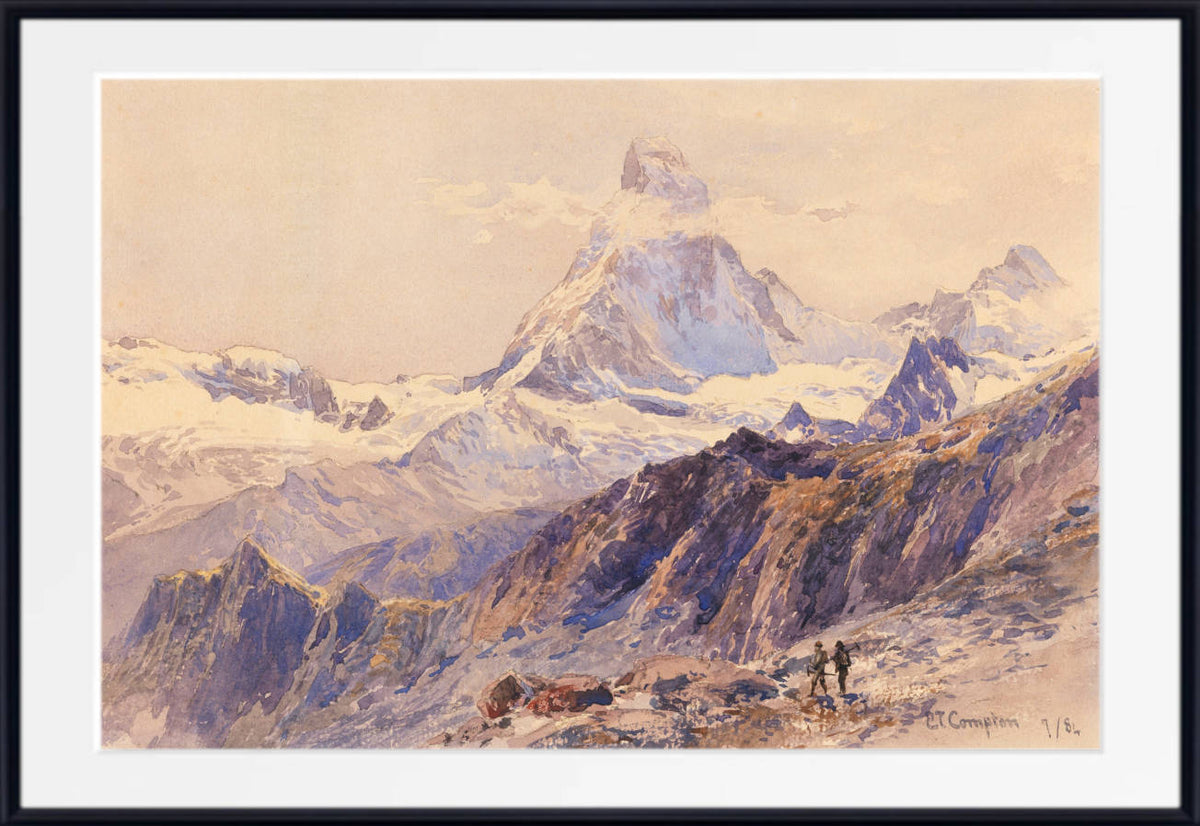 Edward Compton Print, The Matterhorn from the Triftkumme (1884 ...