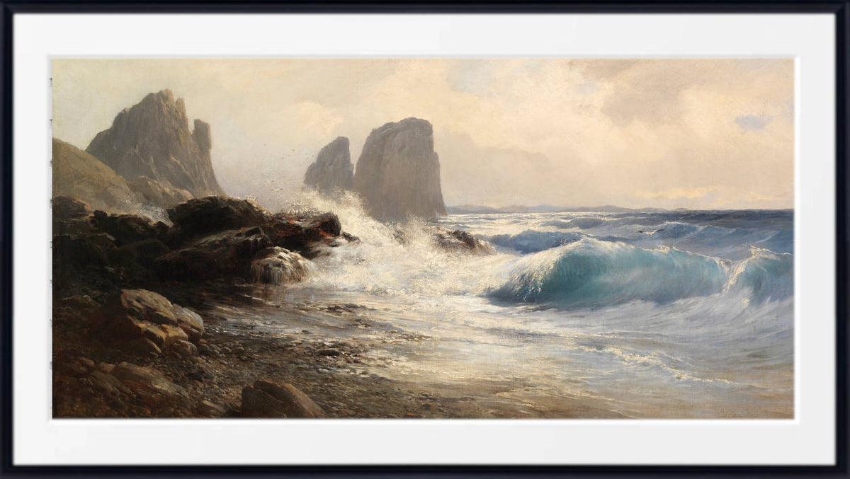 Edward Compton Print, The Faraglioni rocks off the coast of Capri ...