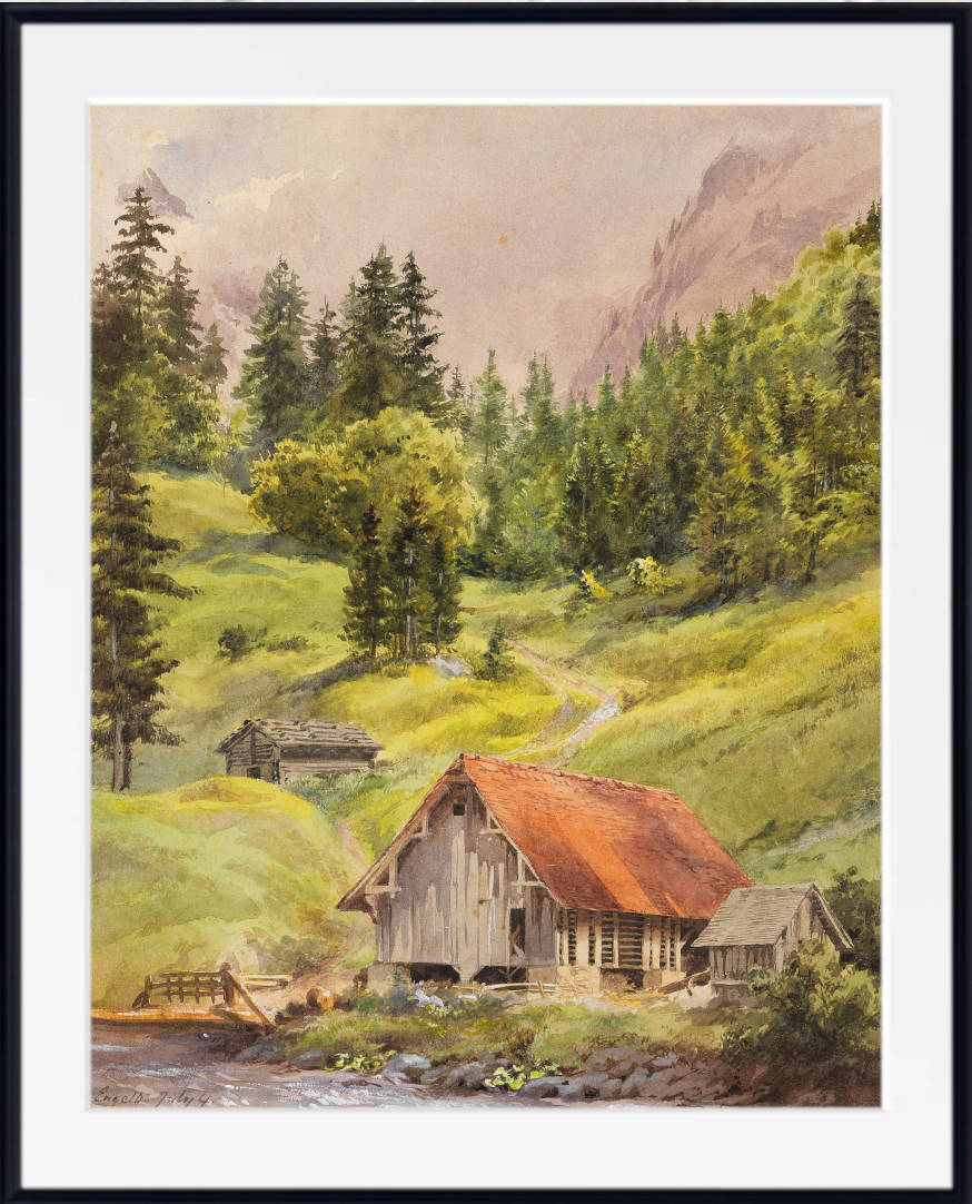 Edward Compton Print, Engelberg (Switzerland) (1880) – GalleryThane