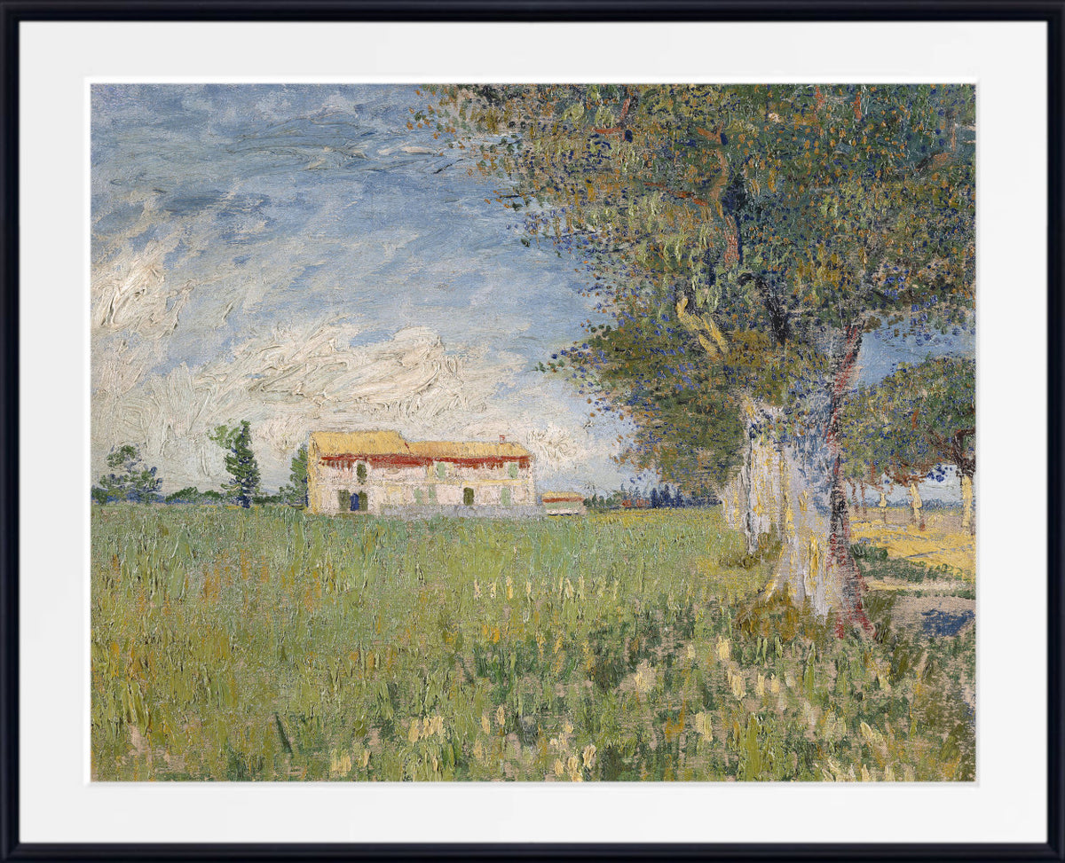 Farmhouse in a wheat field (1888) by Vincent van Gogh – GalleryThane