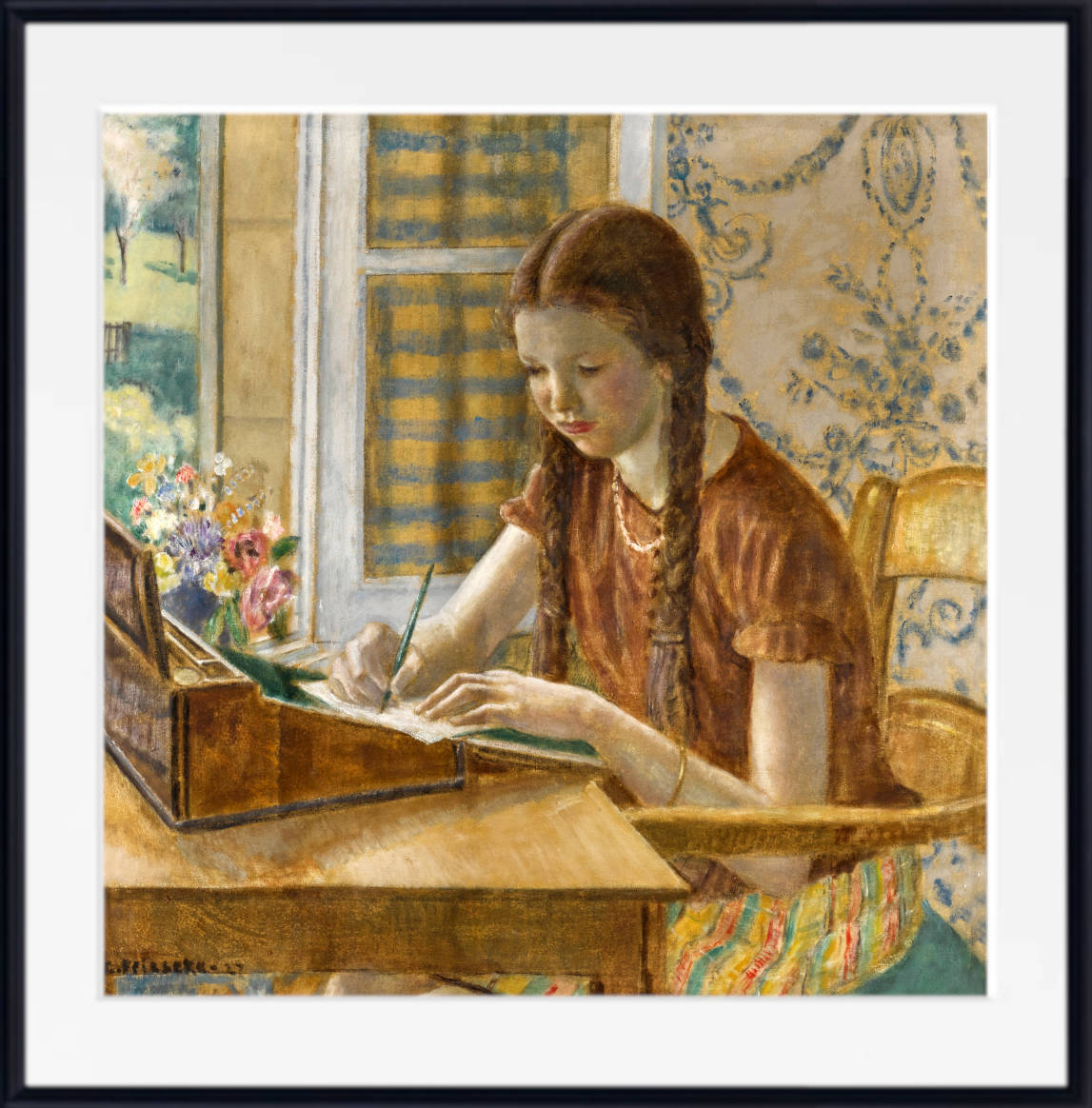 Frederick Carl Frieseke – Girl at Writing Desk (1927) Fine Art Prints ...