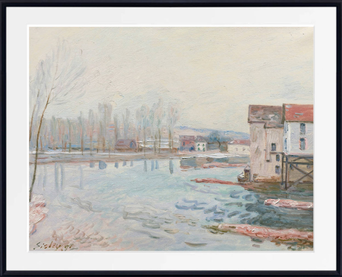Alfred Sisley Print, Winter In Moret (1891) – GalleryThane