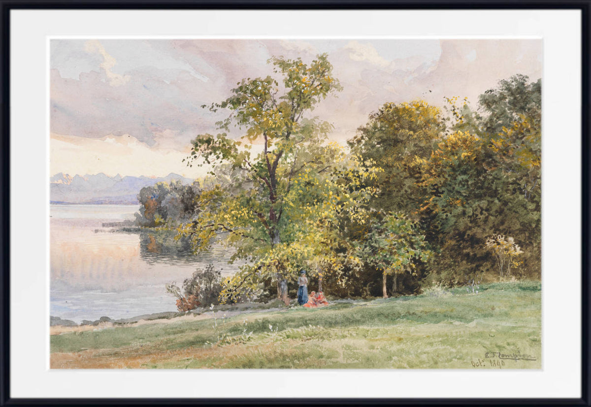 Edward Compton Print, Landscape on Lake Starnberg (1890) – GalleryThane