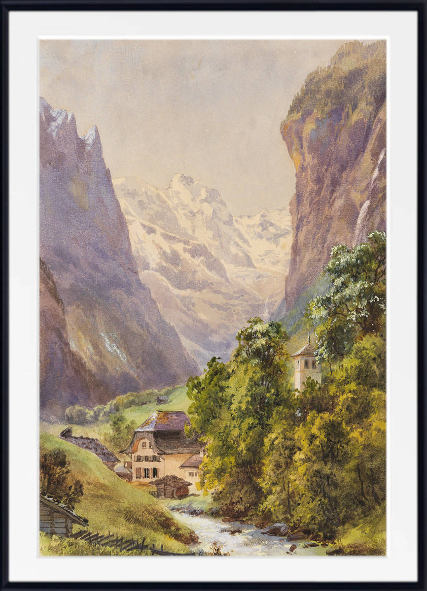 Edward Compton Print, Lauterbrunnen (Switzerland) (ca. 1880) – GalleryThane