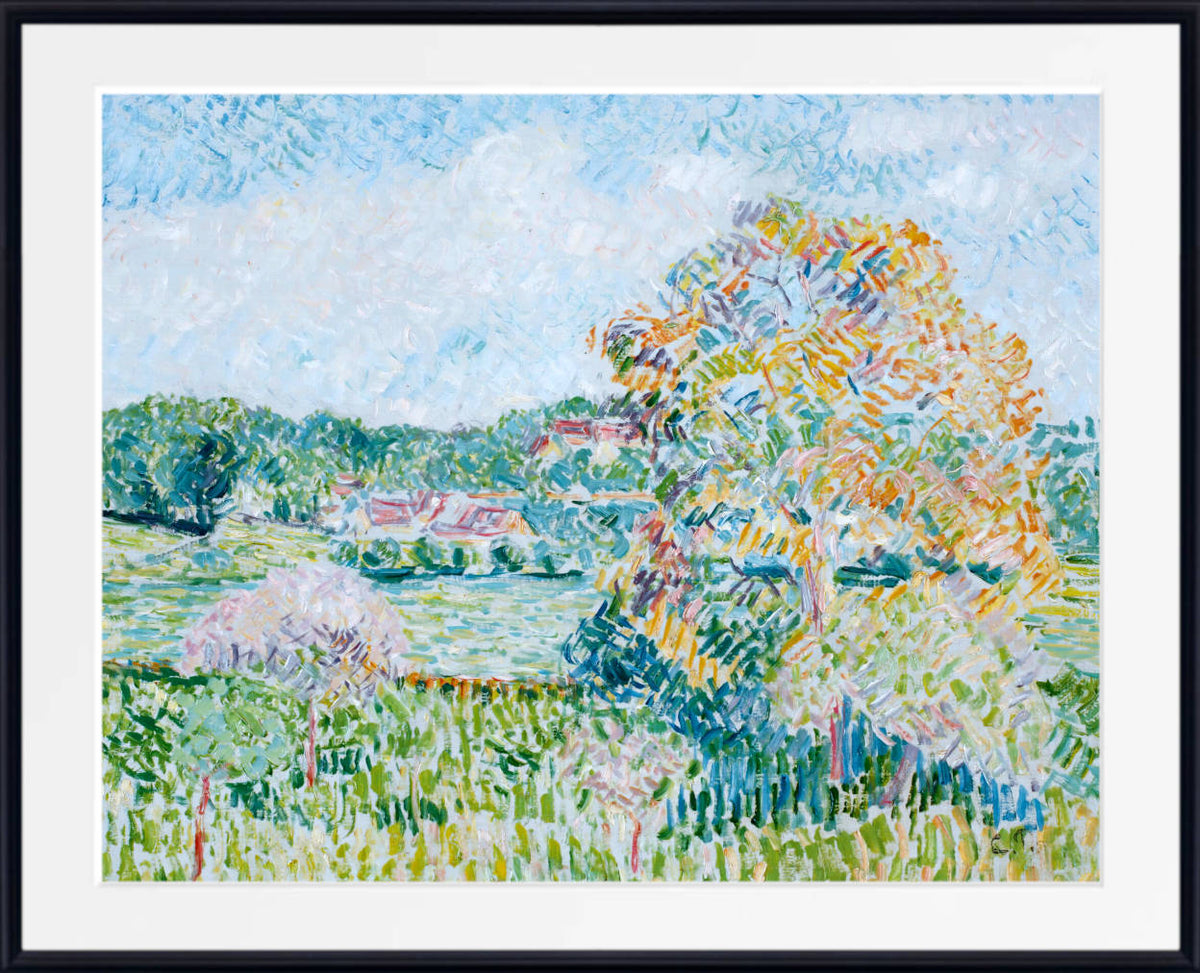 Camille Pissarro Print, The large walnut tree in Éragny, Autumn (1890 ...