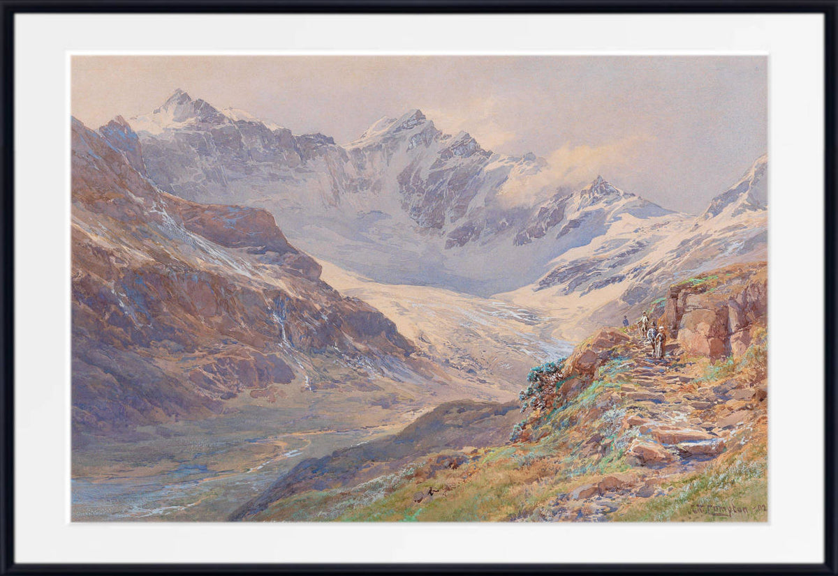 Edward Compton Print, Ödenwinklkees with the Johannisberg – GalleryThane