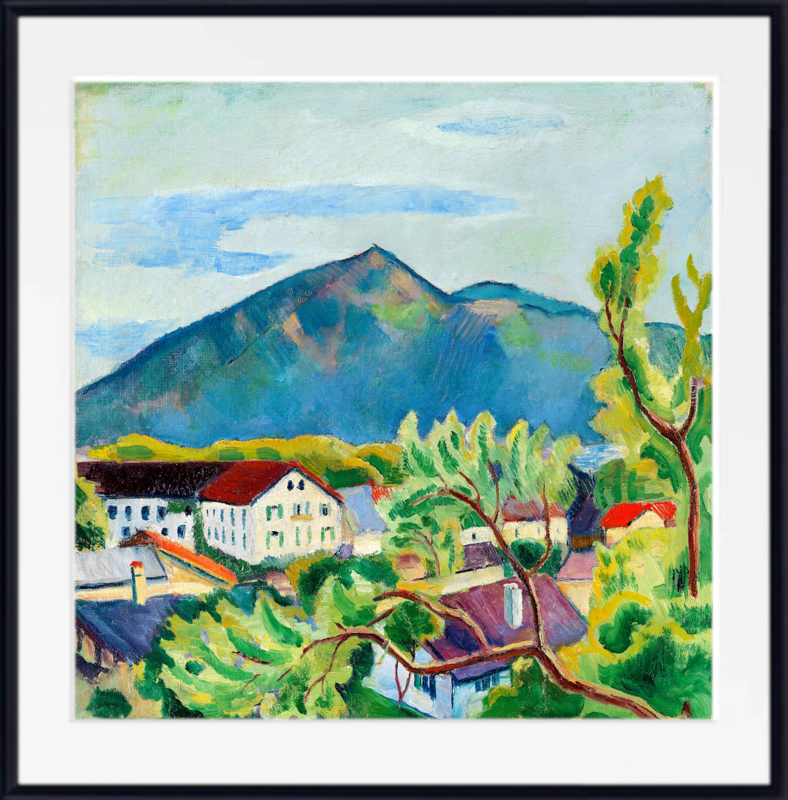 August Macke Print, Spring landscape in Tegernsee (1910) – GalleryThane
