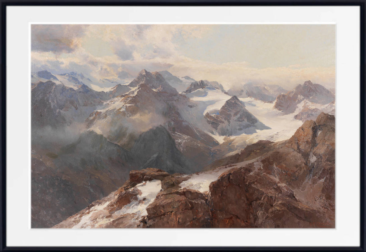 Edward Compton Print, Sylvretta from the Great Maderer (1910 ...