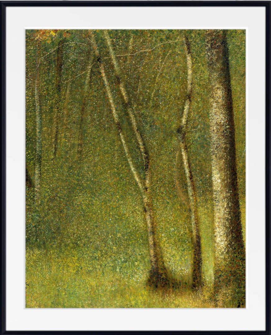 Georges Seurat Print : The Forest at Pontaubert (1881) – GalleryThane