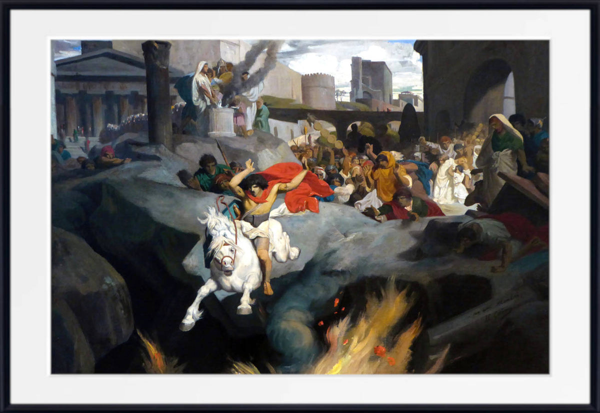 Jean-Léon Gérôme Print, The Leap of Marcus Curtius (c1850) – GalleryThane