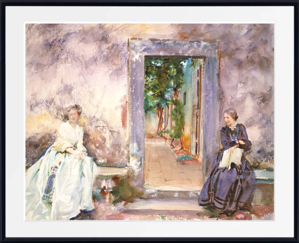 John Singer Sargent Fine Art Print, The Garden Wall – GalleryThane