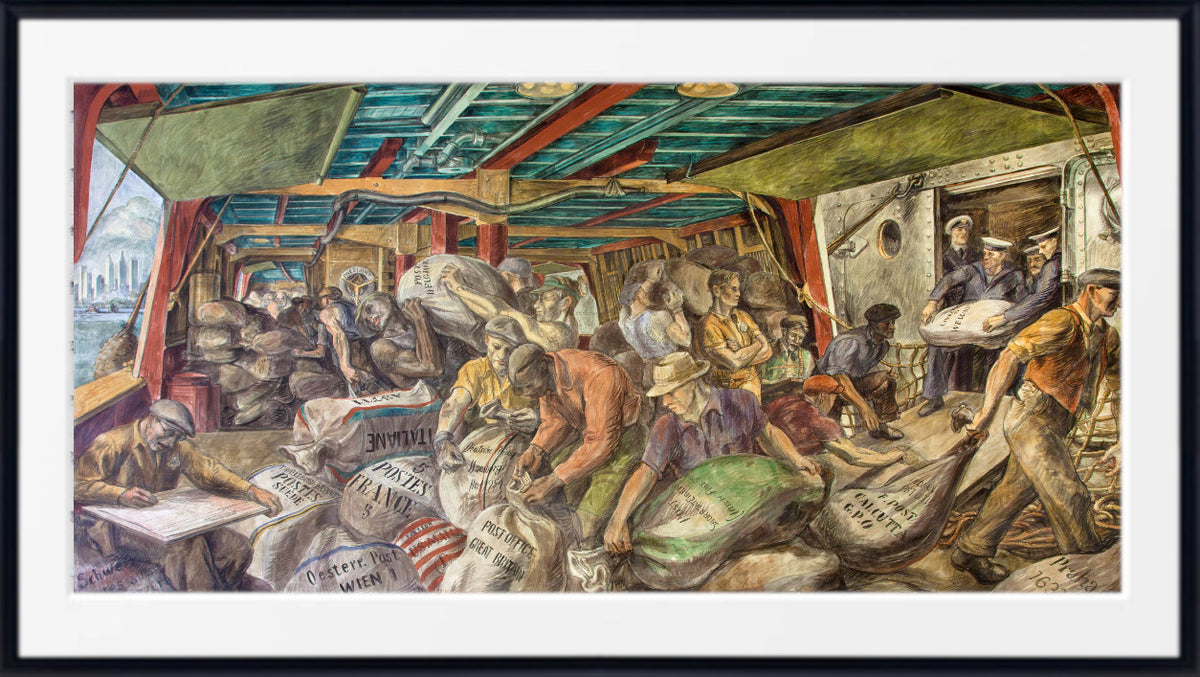 Reginald Marsh, Unloading the Mail – GalleryThane