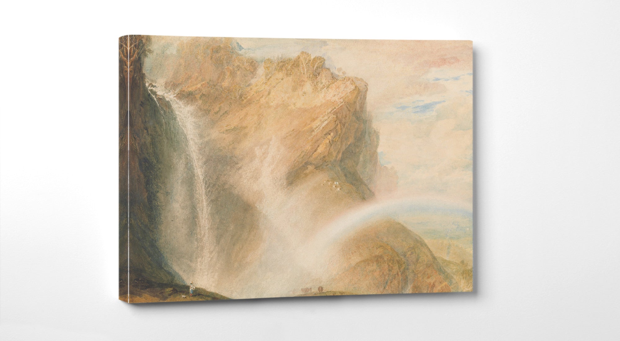 Upper Fall of the Reichenbach Rainbow, (1810) by William Turner ...