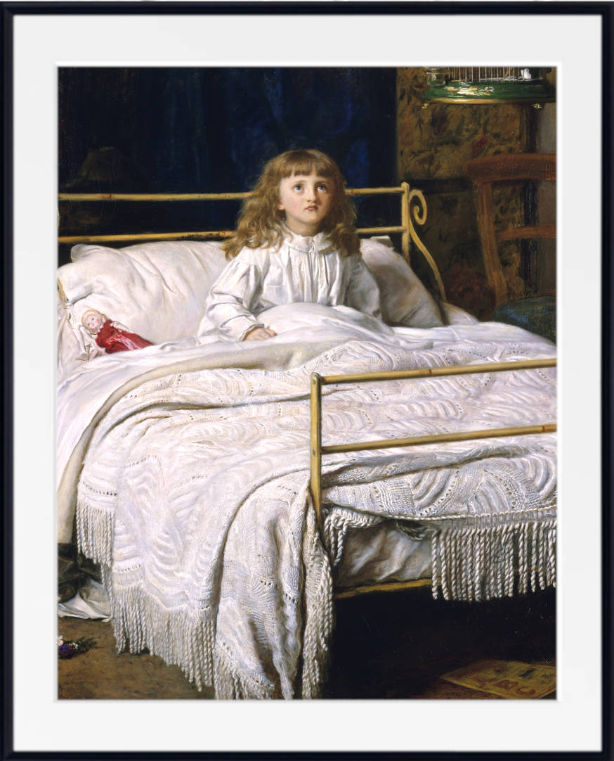 John Everett Millais Print, Waking (Just Awake) (1865) – GalleryThane
