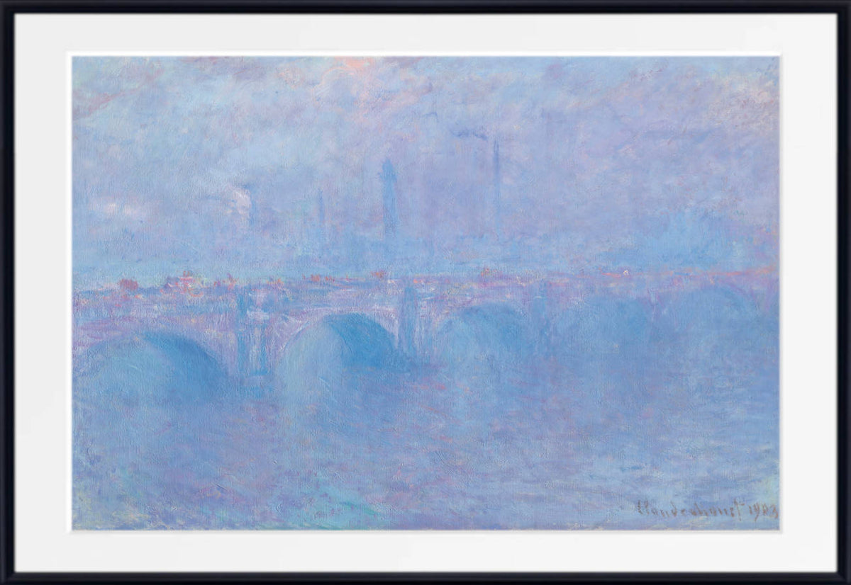 Waterloo Bridge, Fog Effect, Claude Monet Canvas Reproduction ...