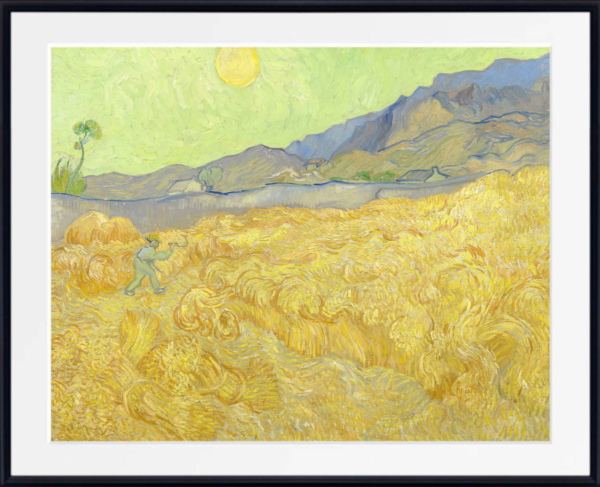 Vincent Van Gogh Print, Wheatfield with a reaper (1889) – GalleryThane