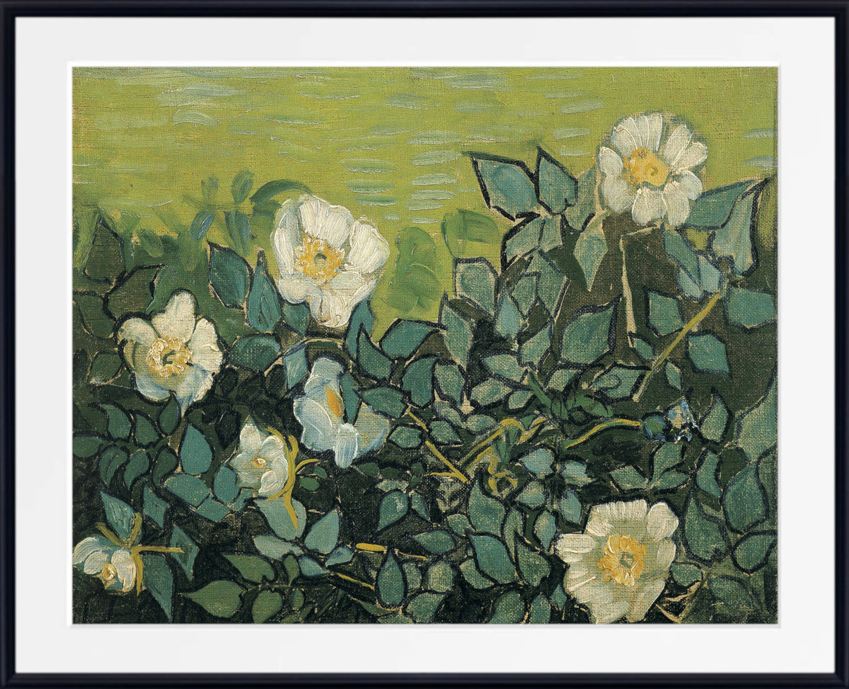 Wild roses (1890), by Vincent van Gogh – GalleryThane