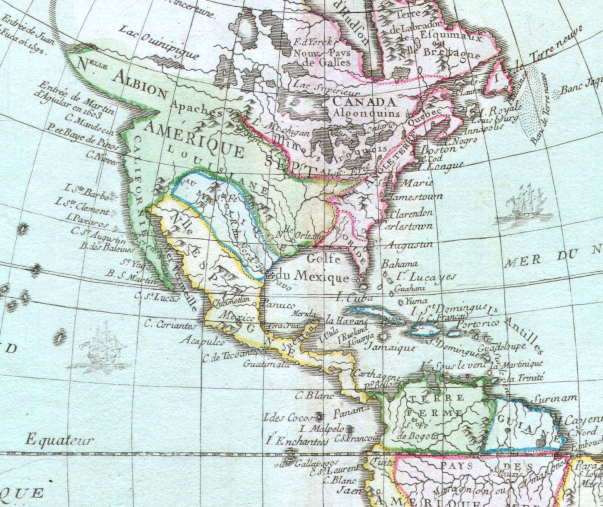 Map of Americas , 1764 Brion de la Tour 9550 – GalleryThane