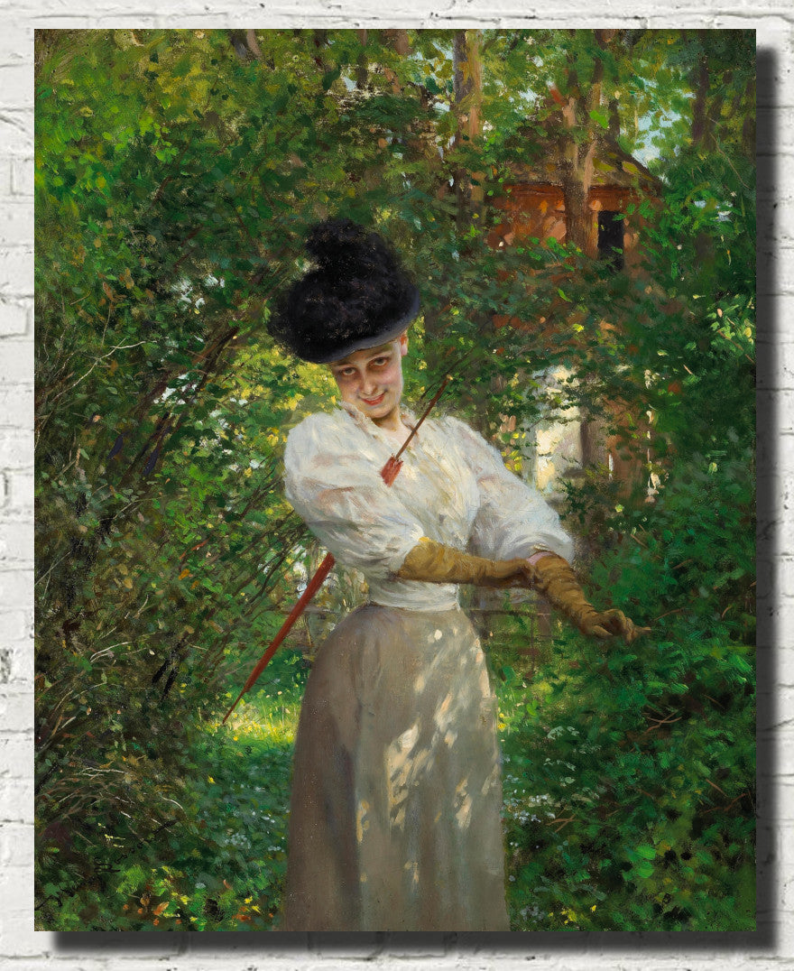 Heinrich Lossow Fine Art Print, An Afternoon Stroll – GalleryThane