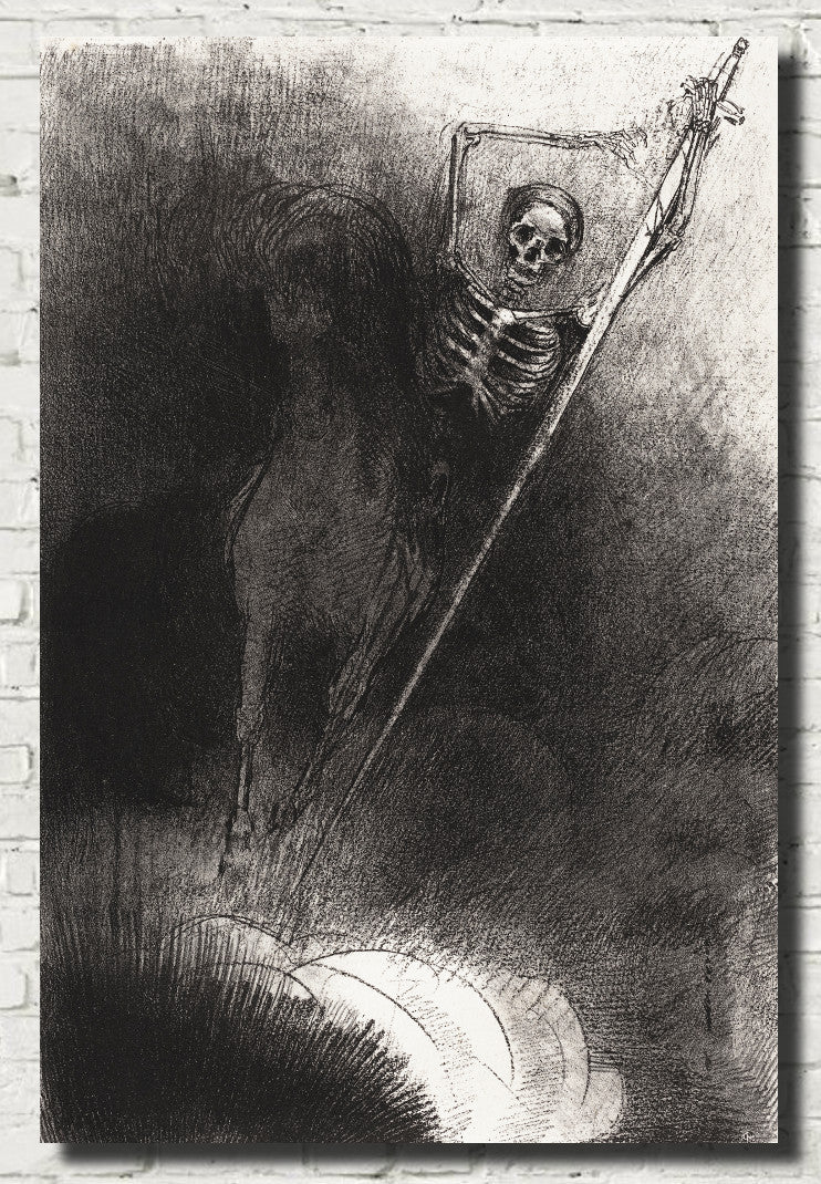 Skeleton on Horseback, Odilon Redon Fine Art Print – GalleryThane