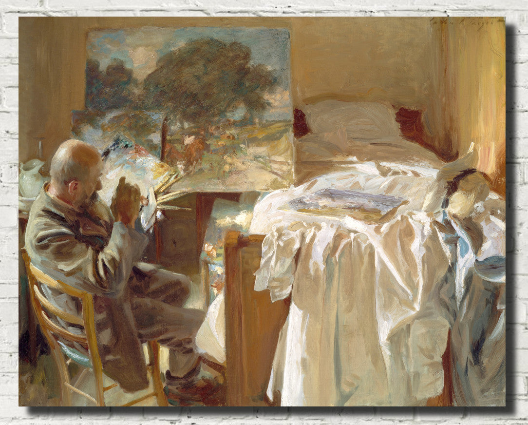 John Singer Sargent Fine Art Print, Artist in his Studio – GalleryThane