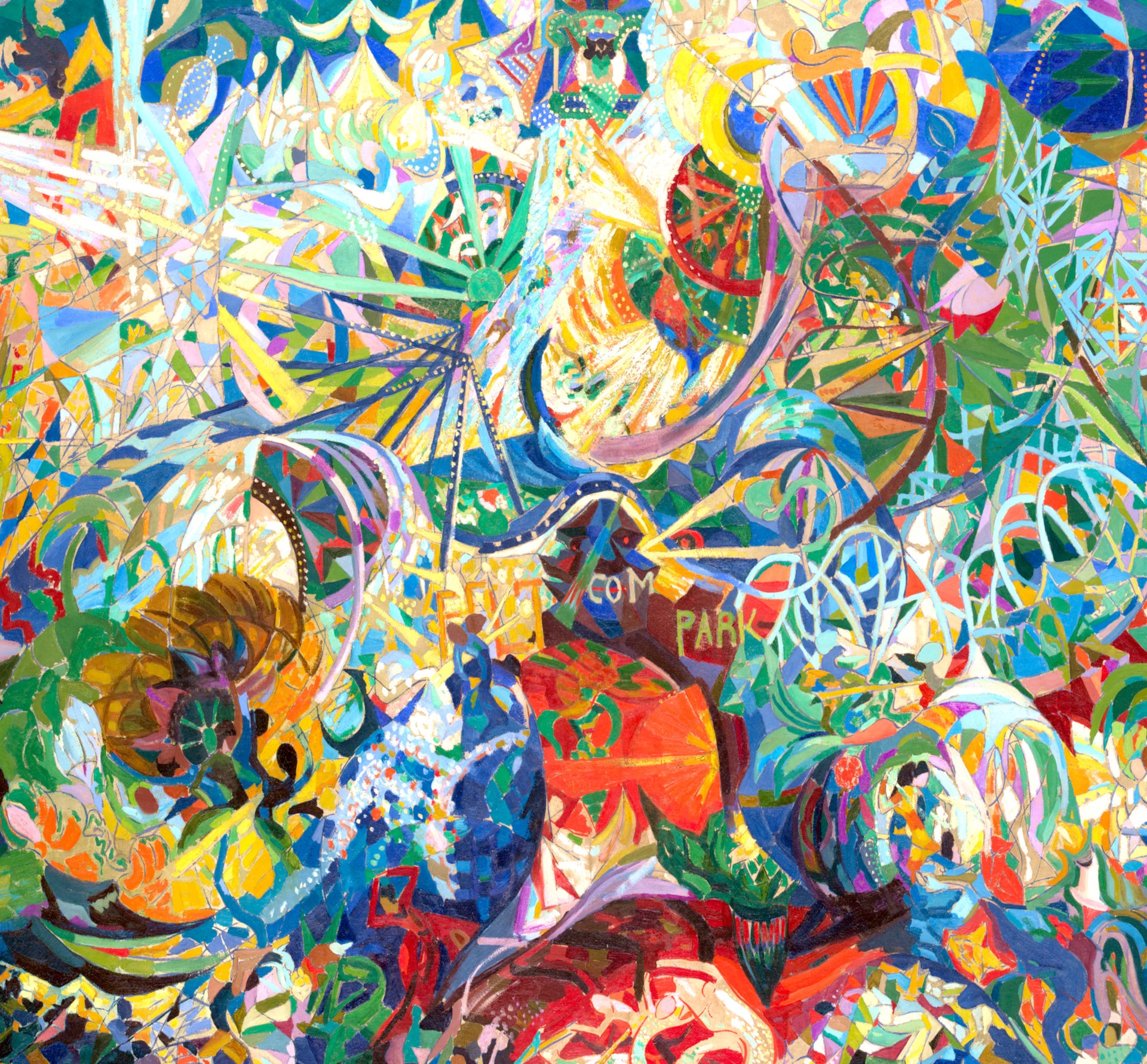 Joseph Stella Fine Art Print, Battle of Lights, Coney Island, Mardi Gr ...