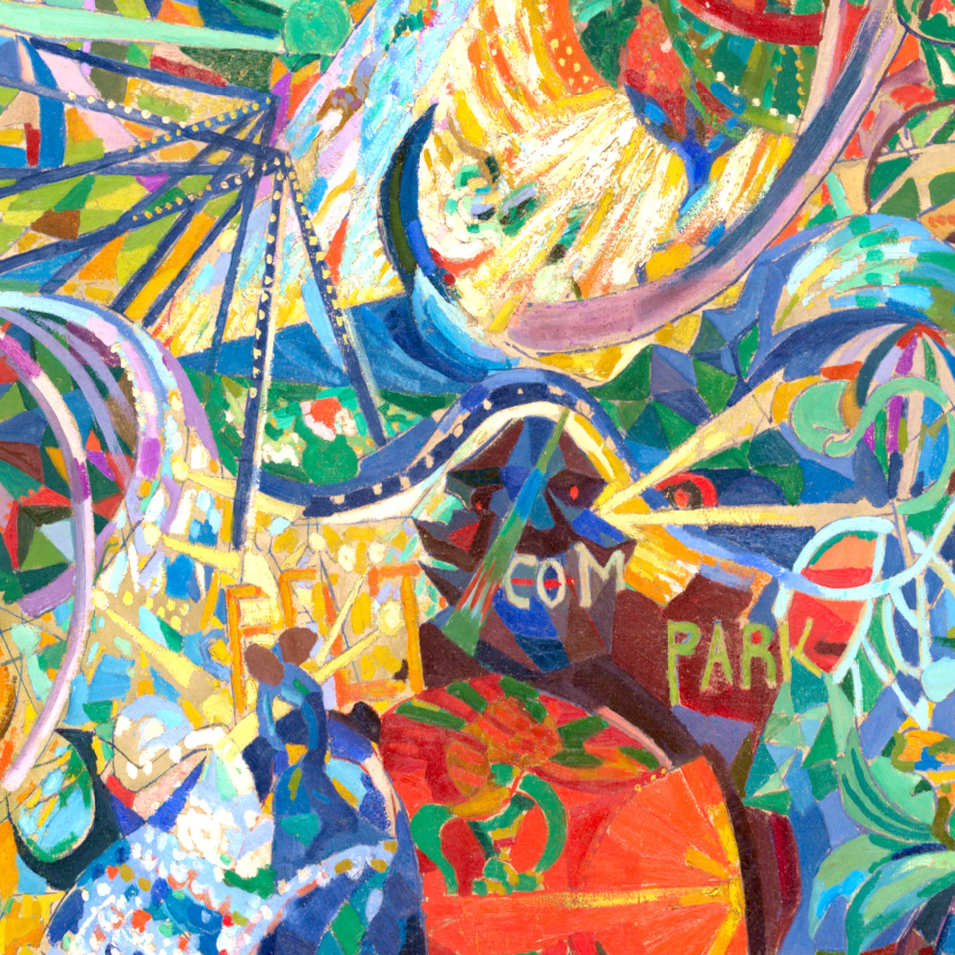 Joseph Stella Fine Art Print, Battle of Lights, Coney Island, Mardi Gr ...