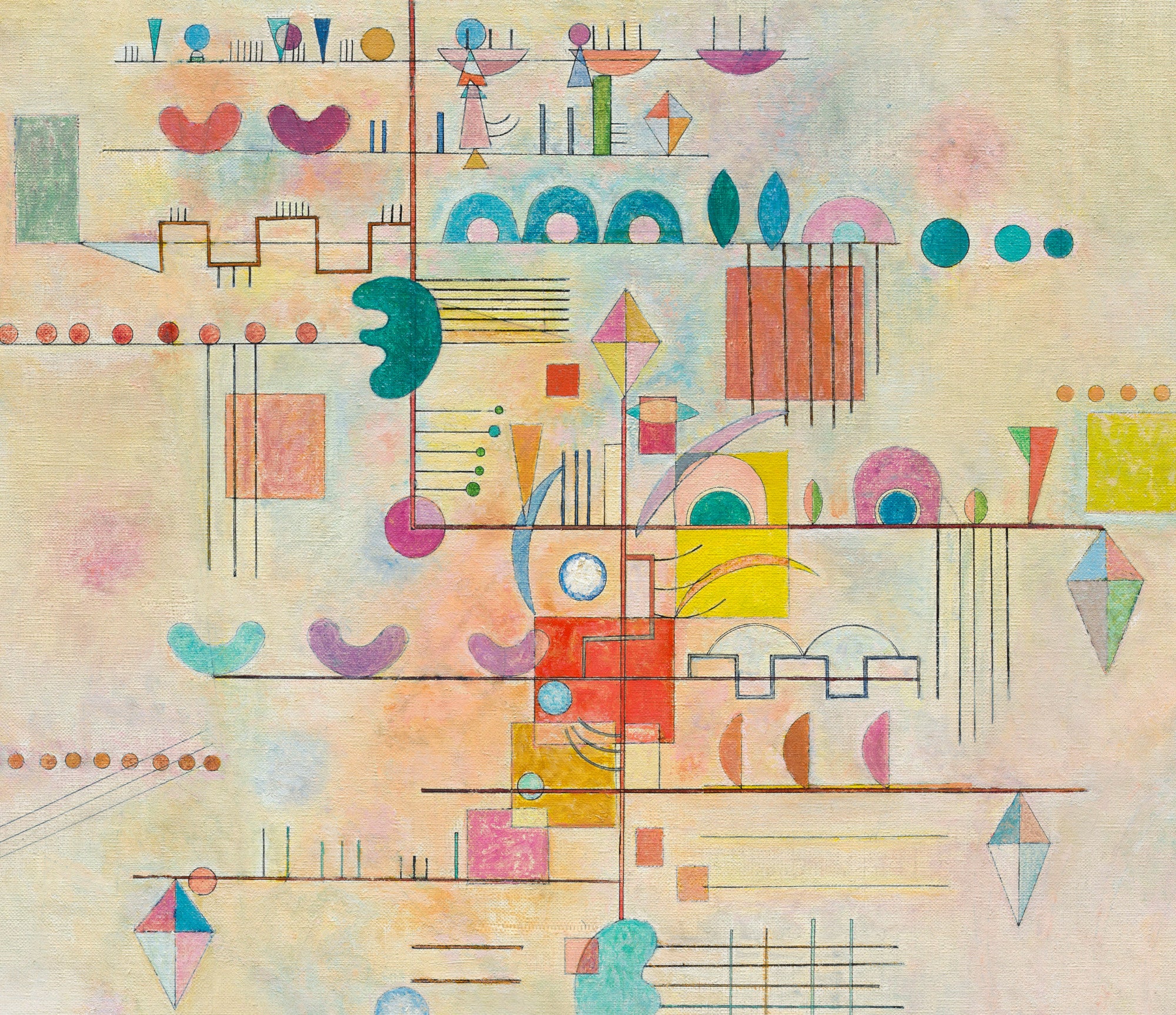 Wassily Kandinsky Fine Art Print, Abstract Composition Graceful Ascent ...
