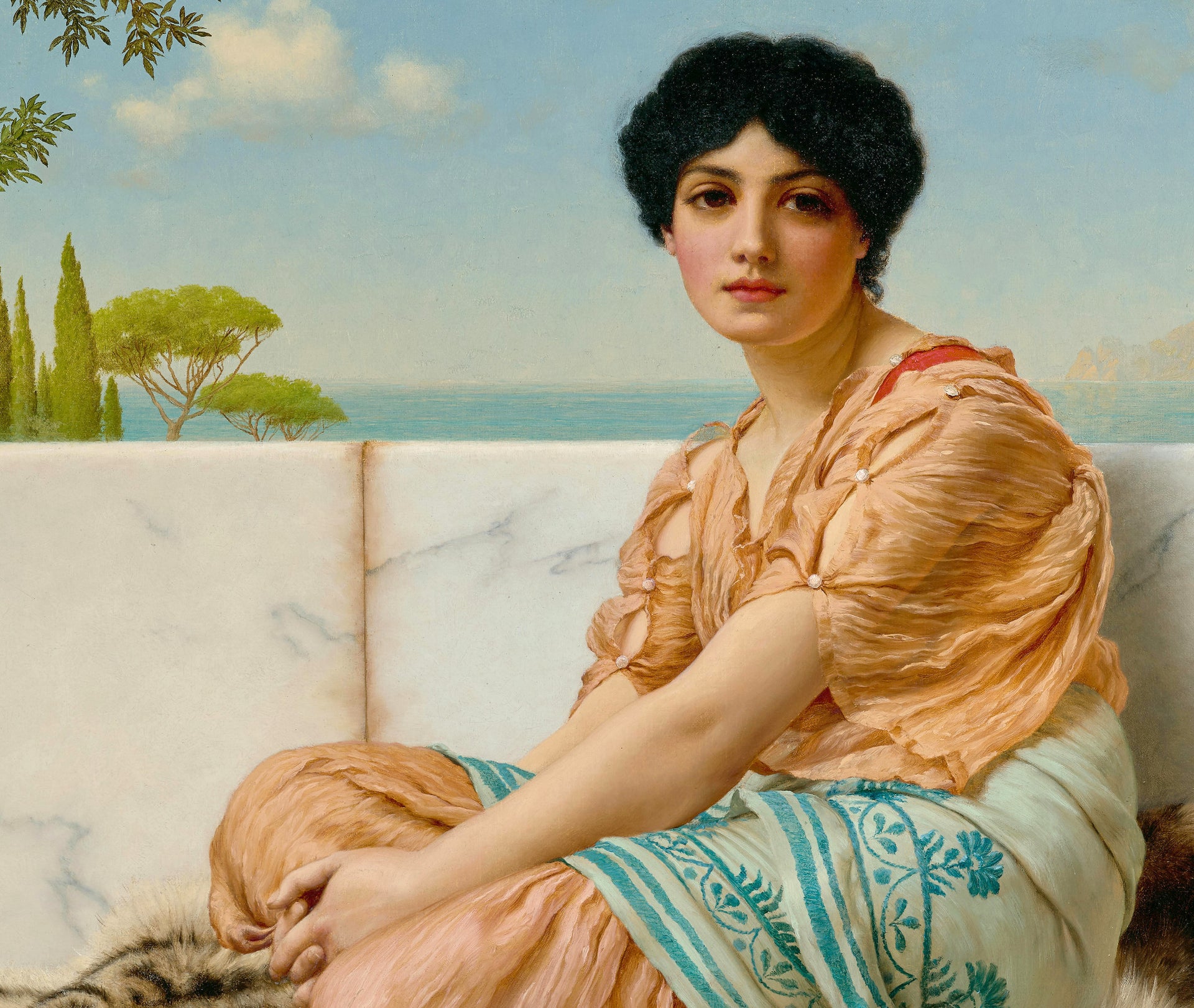 John William Godward Fine Art Print : Summer Idleness, Day Dreams ...