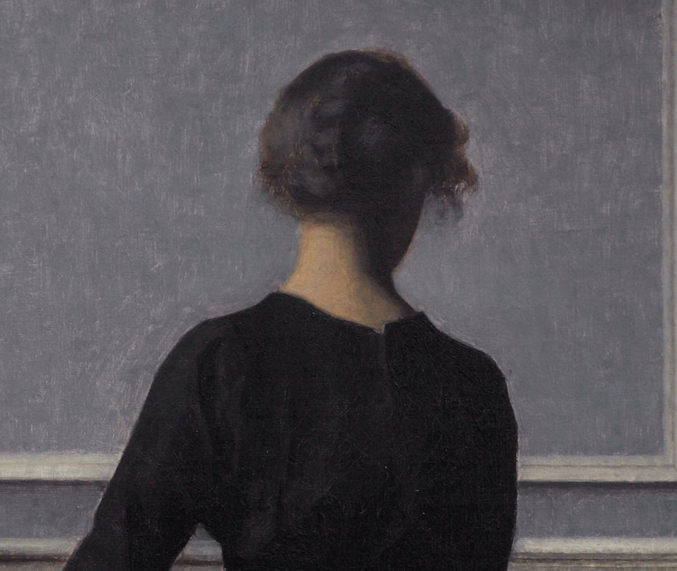 Wilhelm Hammershoi Print, Interior with Ida at Strandgade 30 – GalleryThane