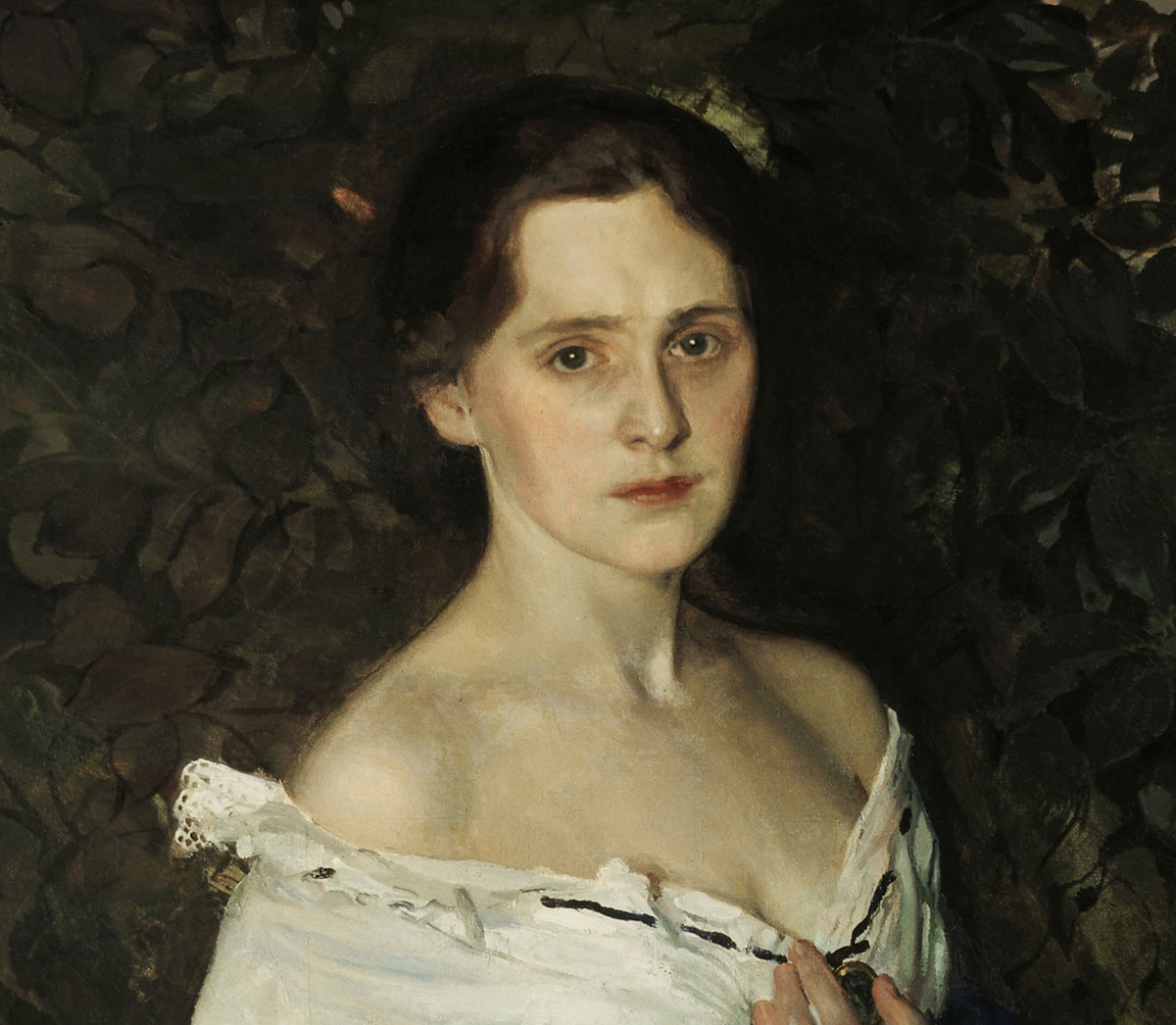 Konstantin Somov Fine Art Print, Lady in blue. Portrait of Ye.M. Marty ...