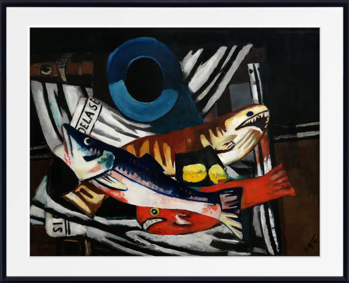 Max Beckmann, Large Still-Life with Fish- New Objectivity – GalleryThane