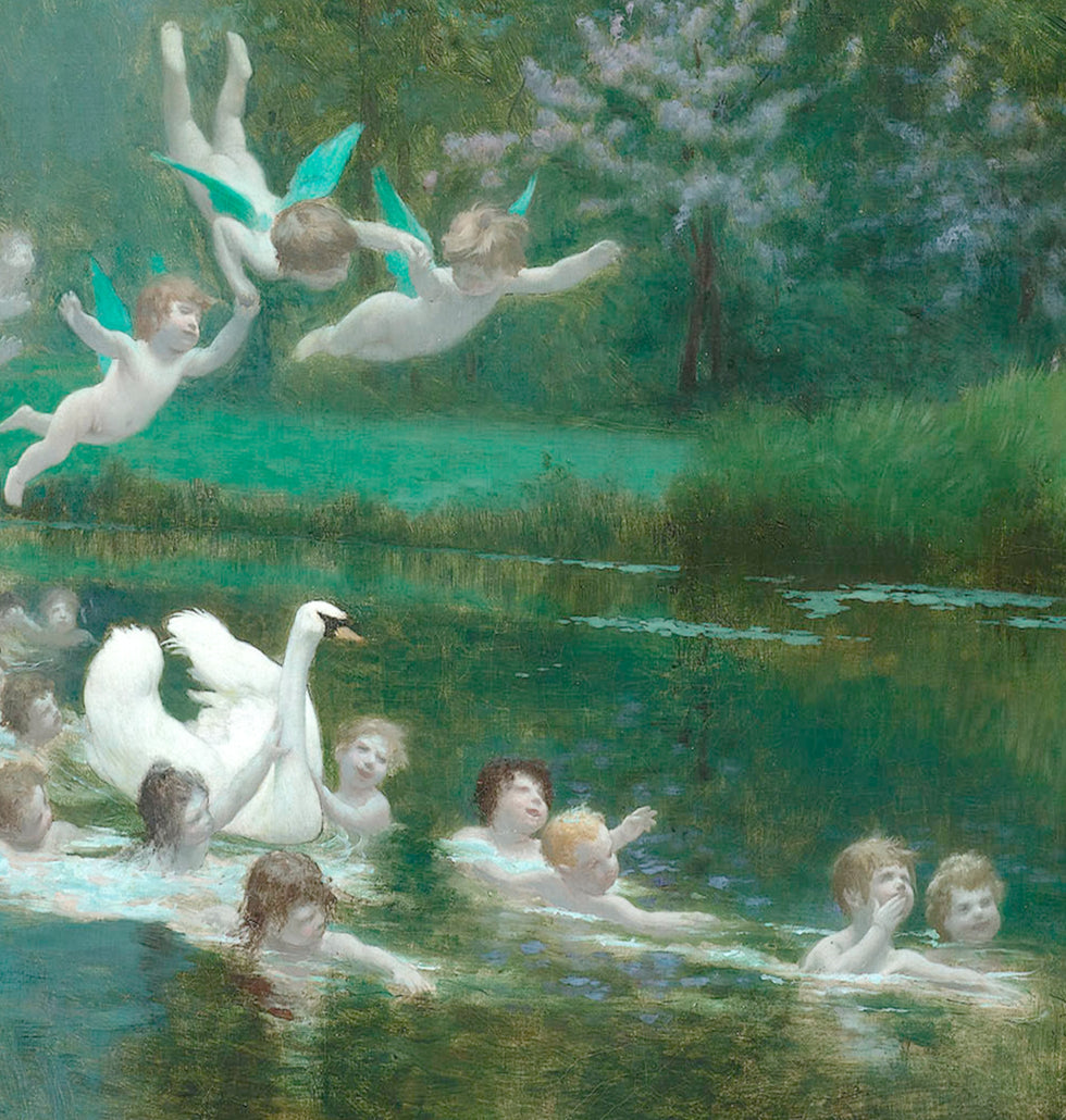 Jean-Léon Gérôme Fine Art Print : Leda and the Swan – GalleryThane