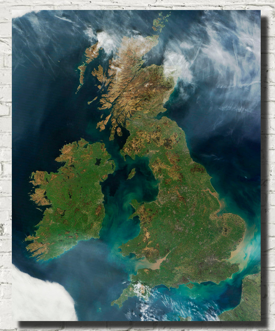 Photographic Art Print, United Kingdom from Space – GalleryThane