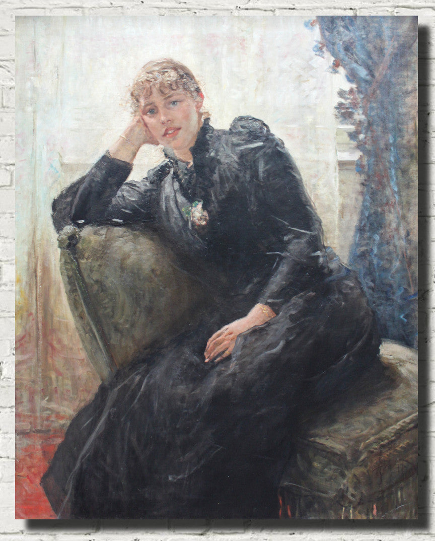 Fritz von Uhde Fine Art Print : Portrait of Therese Karl – GalleryThane