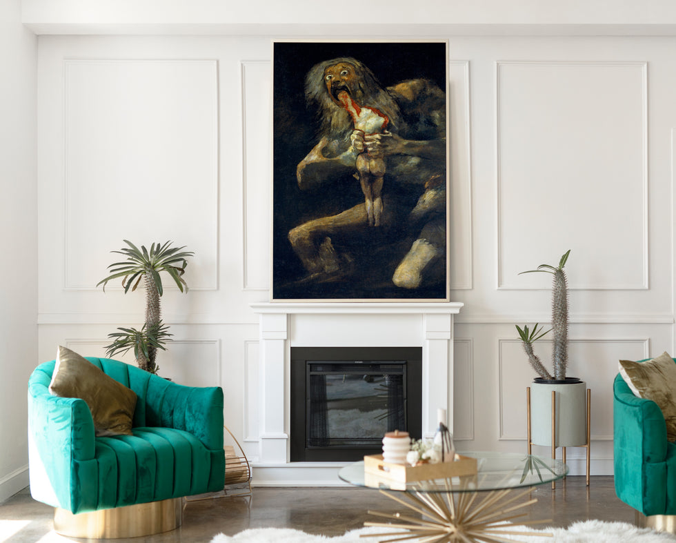 Saturn Devouring His Son, Francisco Goya Fine Art Print – GalleryThane