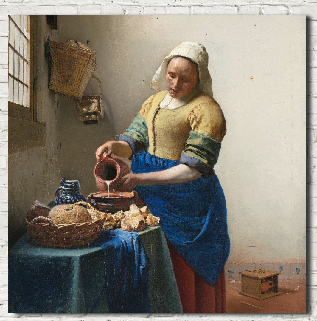 Johannes Vermeer Fine Art Print : The Milkmaid – GalleryThane