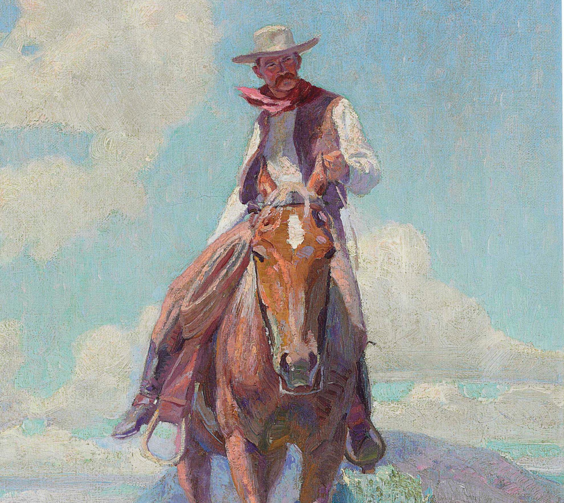 William Herbert Dunton Fine Art Print : The Vidette, Custer Trooper ...