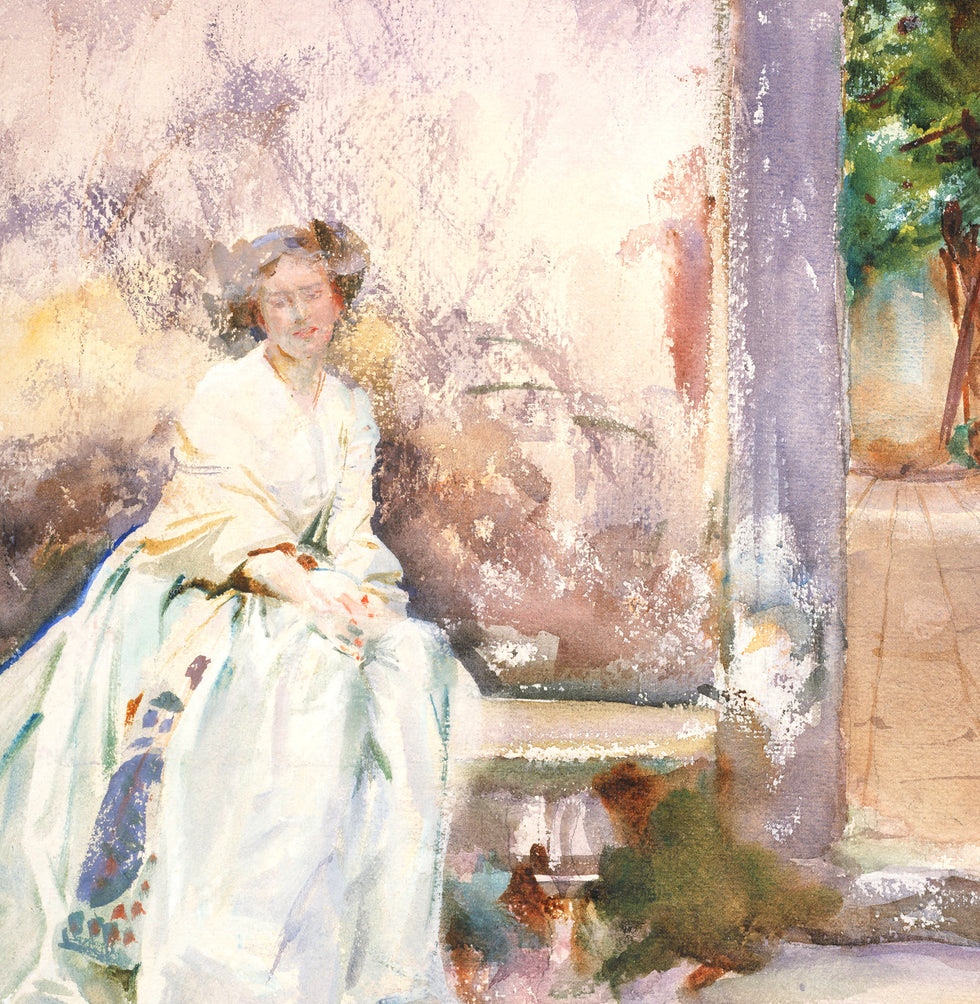 John Singer Sargent Fine Art Print, The Garden Wall – GalleryThane