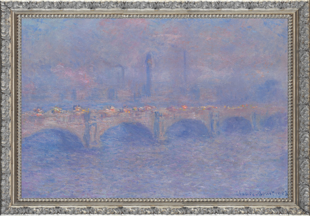 Waterloo Bridge, Sunlight Effect, Claude Monet, Canvas Reproduction ...
