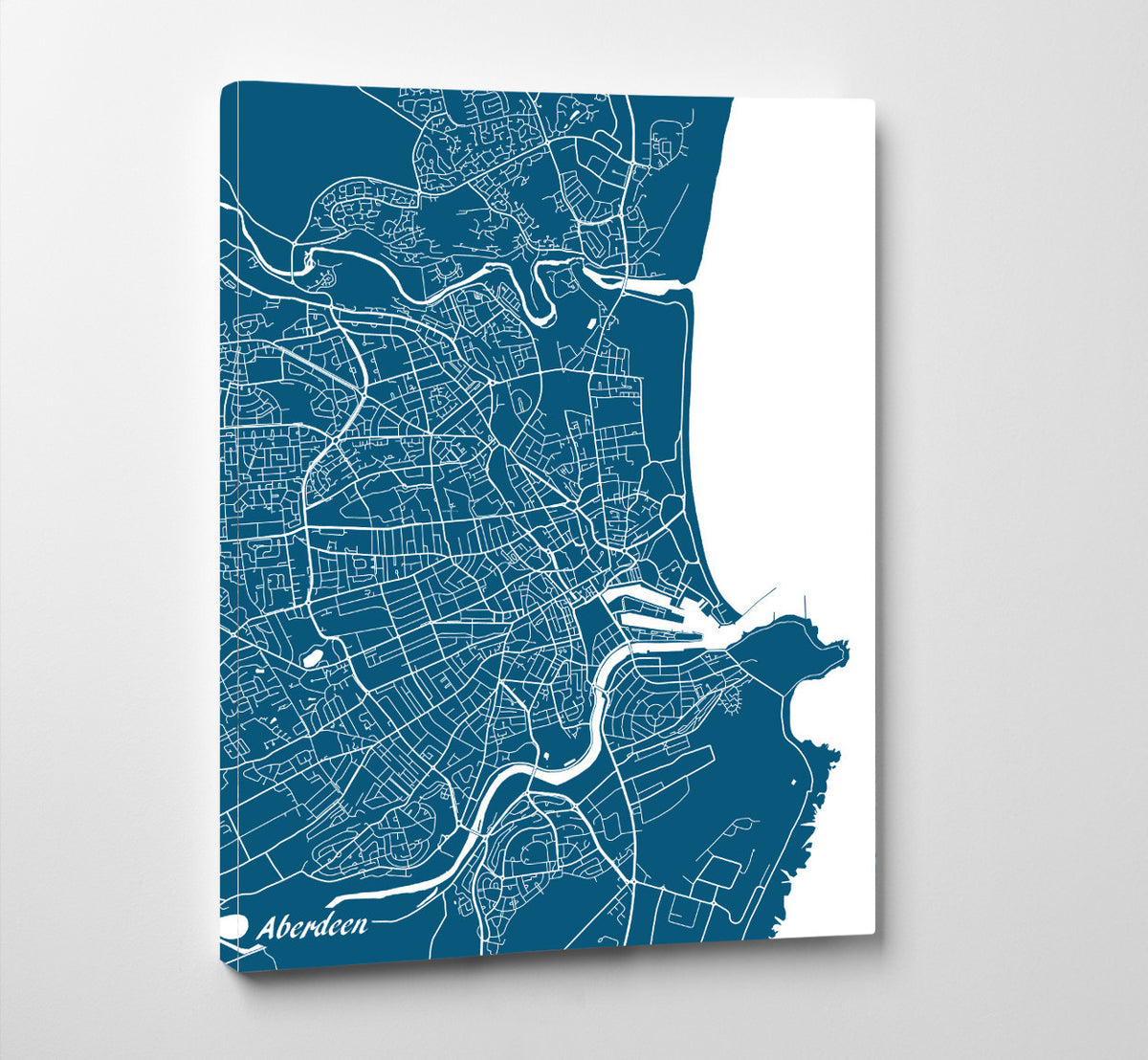 Aberdeen City Street Map Print Custom Wall Map Poster Scotland ...