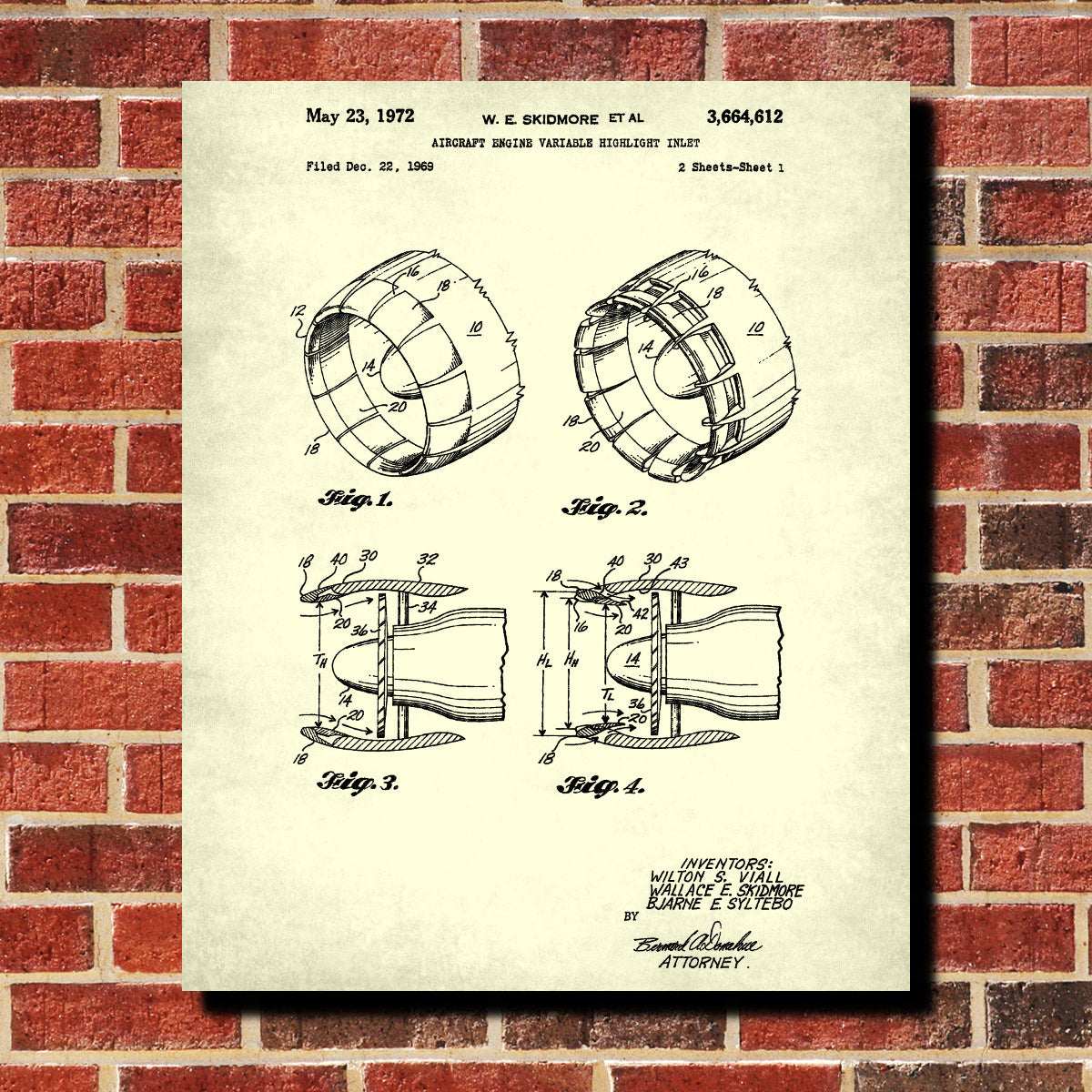 Jet Engine Blueprint Aircraft Patent Print Airplane Poster – GalleryThane