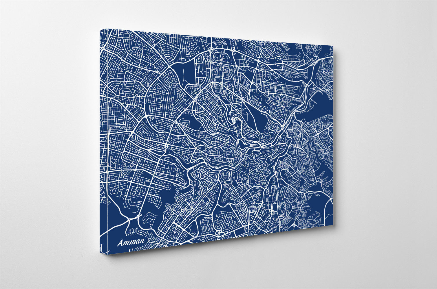Amman City Street Map Print Feature Wall Art Poster – GalleryThane