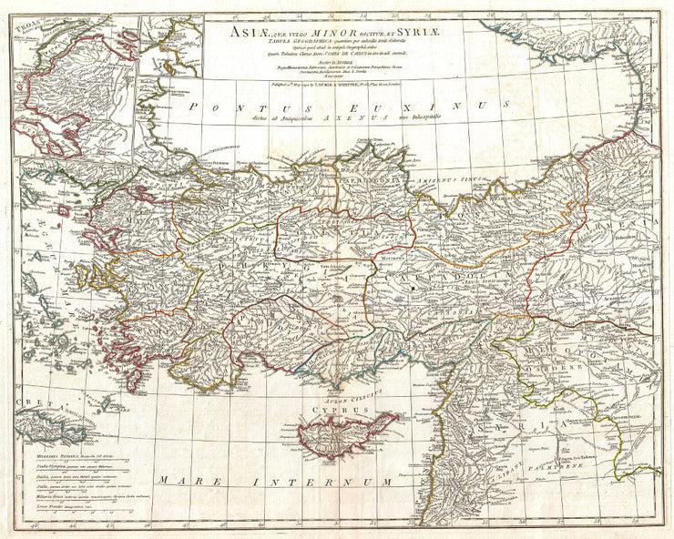 Asia Minor Map Print Vintage Poster Old Map as Art – GalleryThane