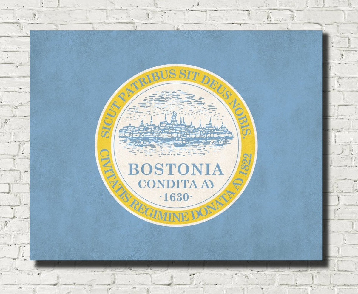 Boston Massachusetts City Flag Print – GalleryThane