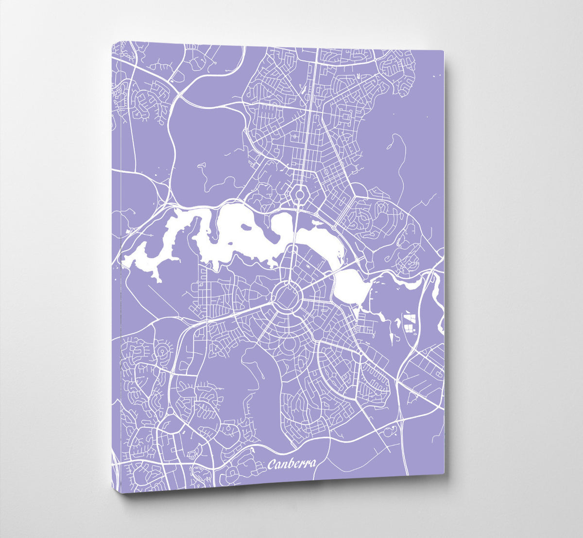 Canberra City Street Map Print Modern Art Poster Decor – GalleryThane