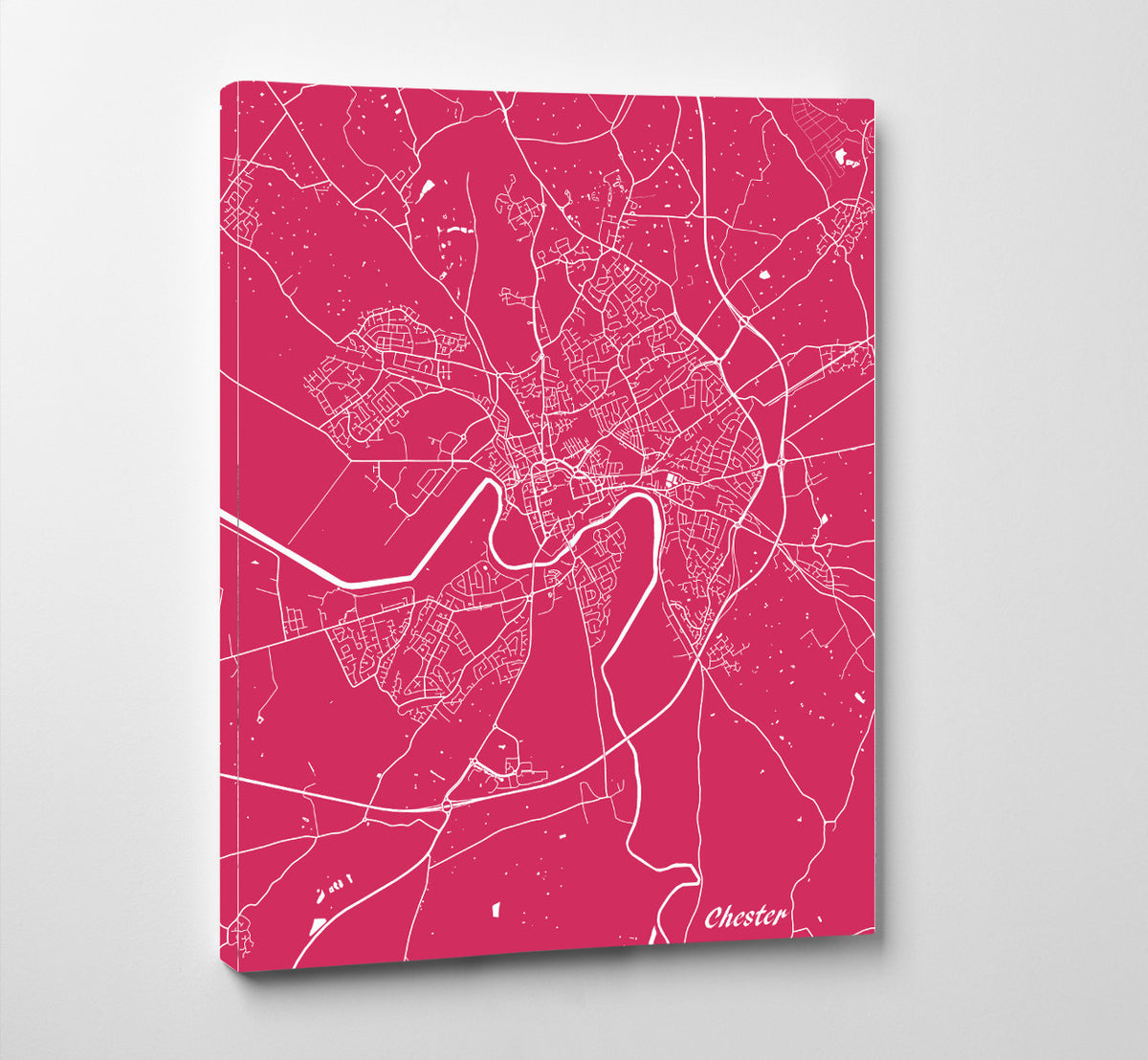 Chester City Street Map Print Modern Art Poster Decor – GalleryThane